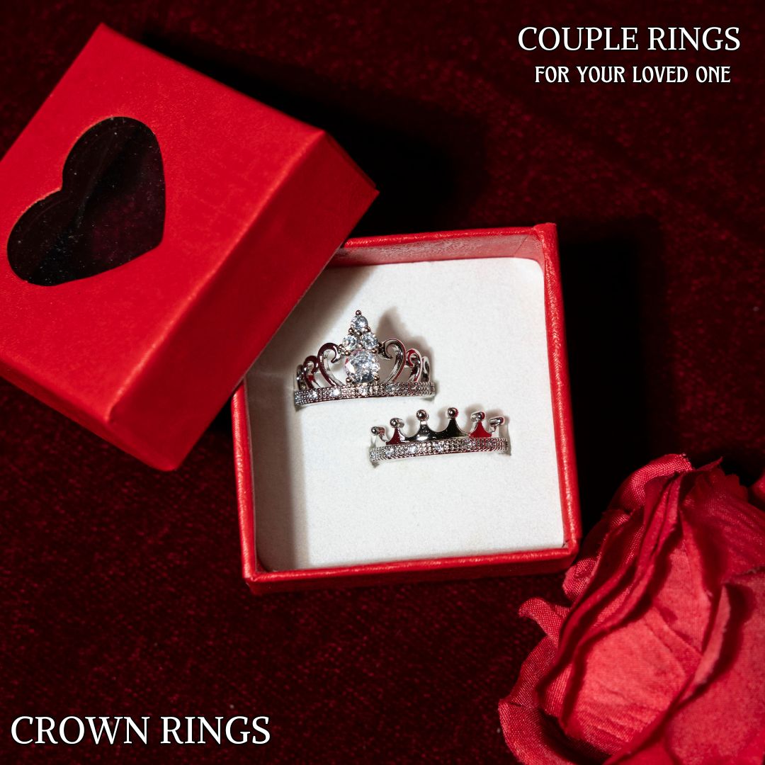 Crown Rings - Couple Rings Hamper – Esthetique Jewels